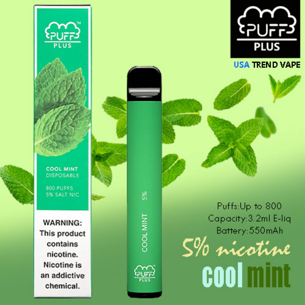 PUFF PLUS Cool Mint 800 puff Golden Vape - Riyadh