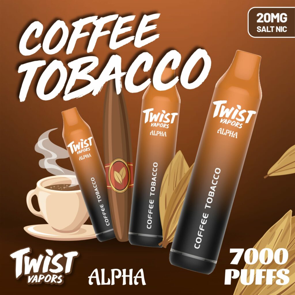 TWIST 7000 puff - Coffee Tobacco Golden Vape - Riyadh