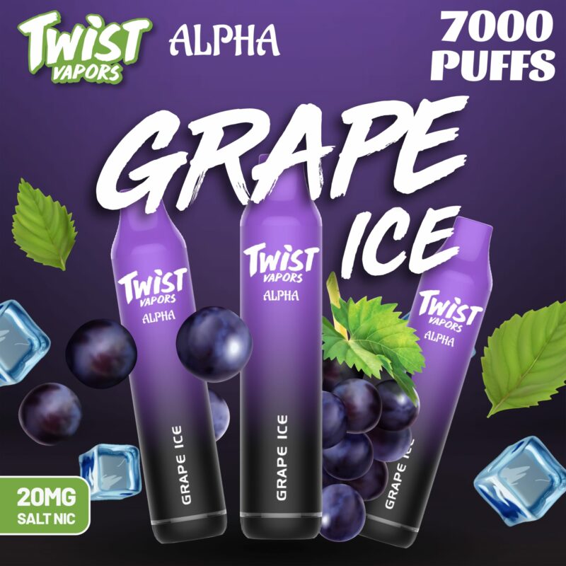 TWIST 7000 puff - Grape Ice Golden Vape - Riyadh